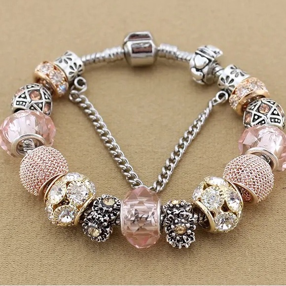 Swarovski | Jewelry | One In Stock Top Rated European Charm Bracelet ...